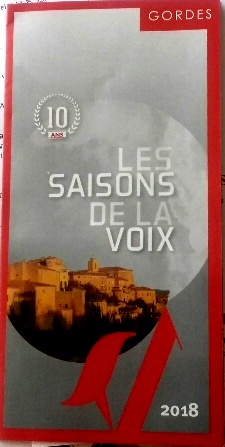 Les Saisons de la Voix, printemps, à Gordes (29-04-2018)